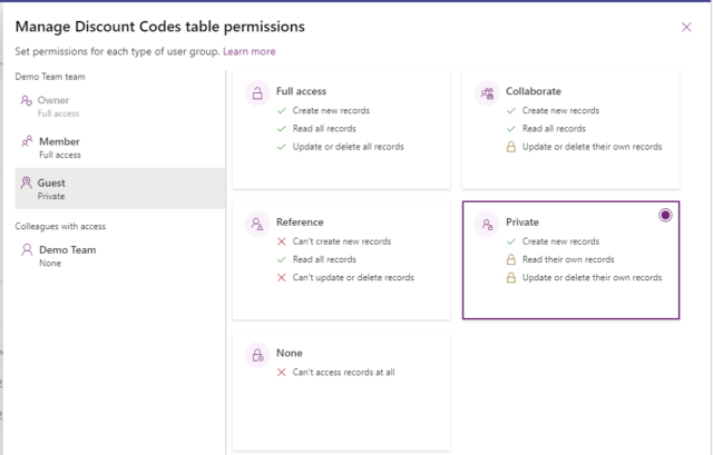 Advanced Security in Dataverse For Teams via Record Ownership - Life on Planet Groove